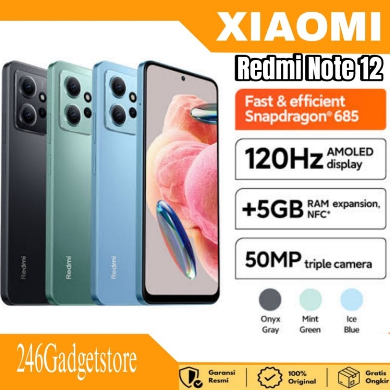 Jual Xiaomi Redmi Note 12 Ram 8GB Internal 128GB Baru Garansi Resmi ...