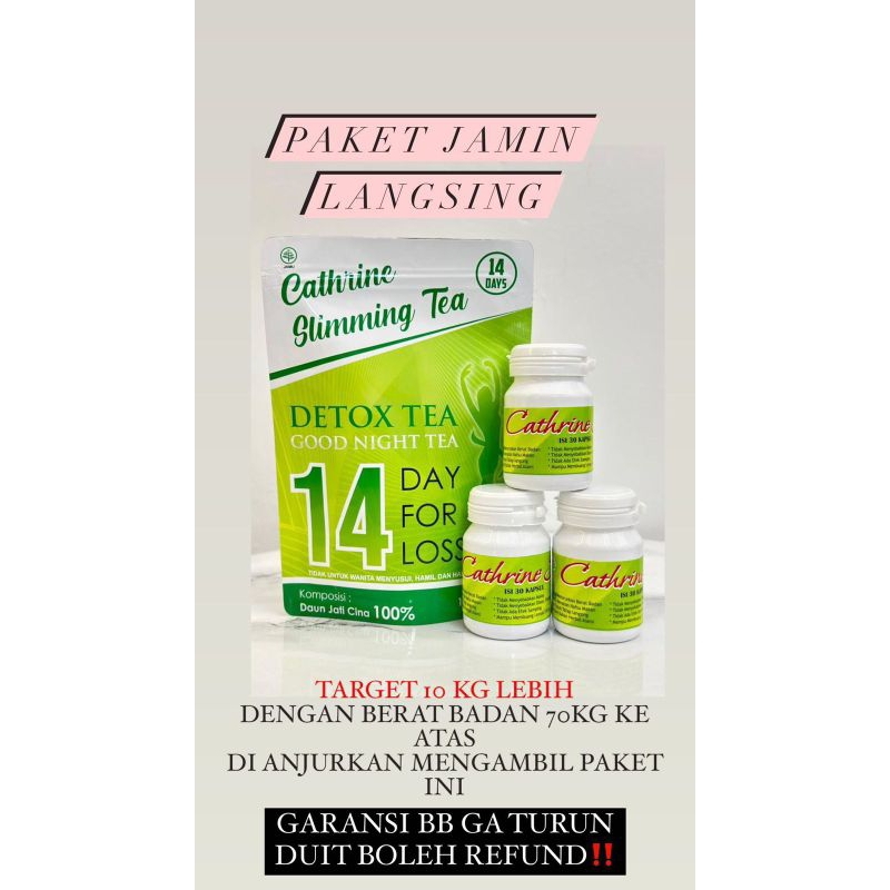 Jual OBAT DIET CATHRINE SLIM (3botol cathrineslim free teh 1 pack ...