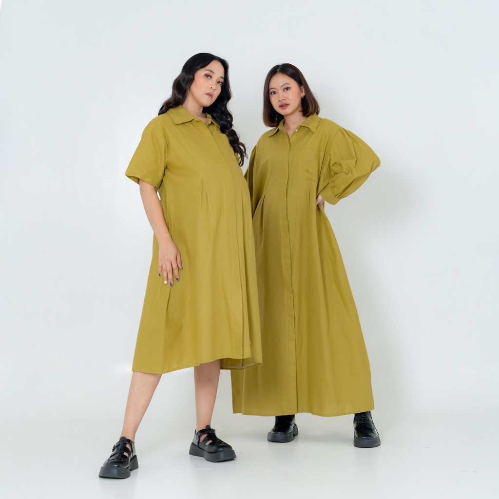 Jual Bajuboo Lowy - Maxi & Midi Dress Busui & Bumil Friendly Linen Rami ...