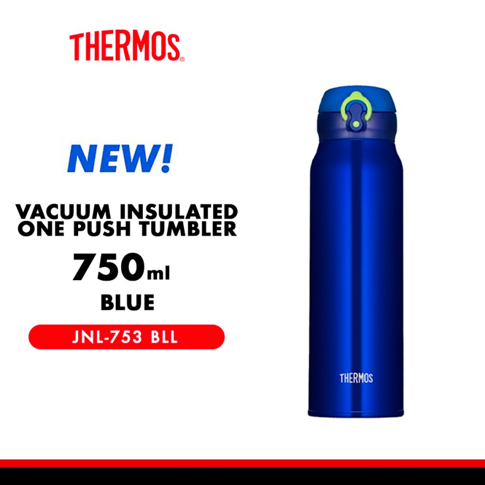 Jual Thermos Vacuum Insulated One Push Tumbler 750ml - Blue | Shopee ...