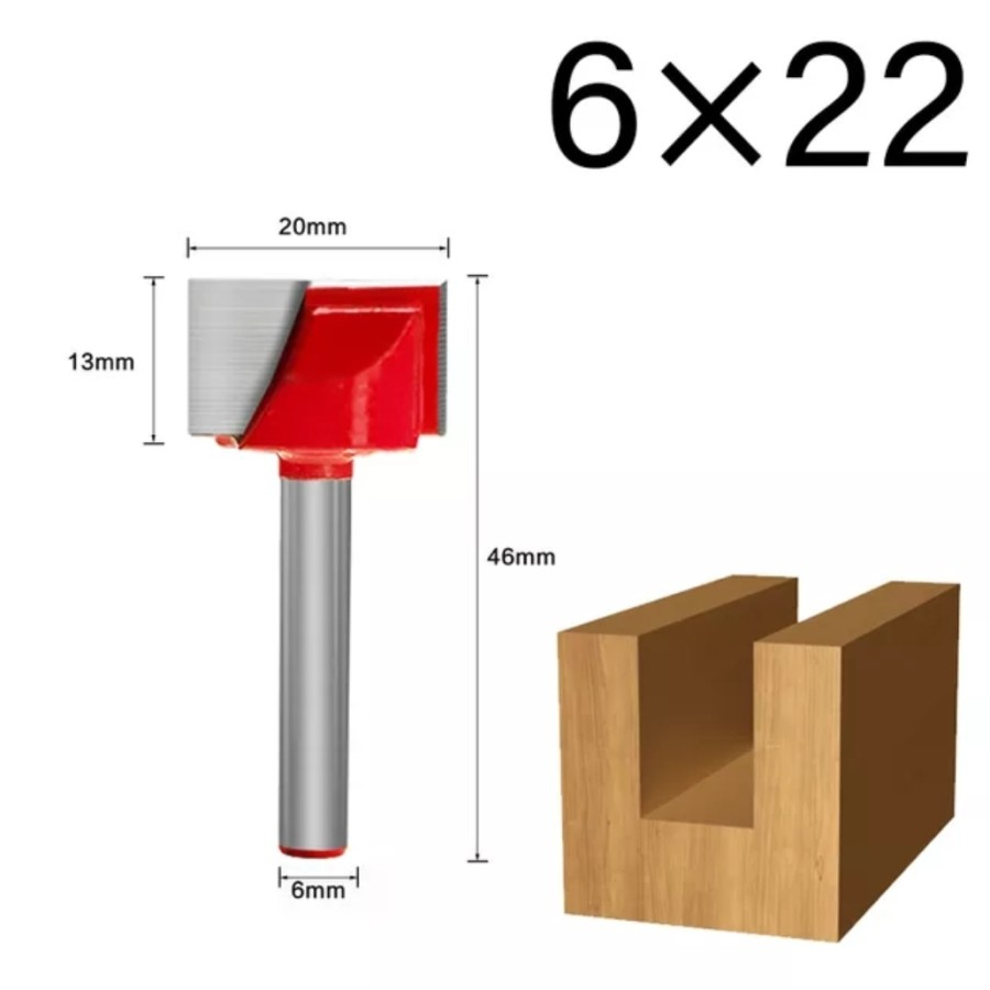 Jual Mata Router Bit Cleaning Bottom CNC milling cutter 6mm shank ...
