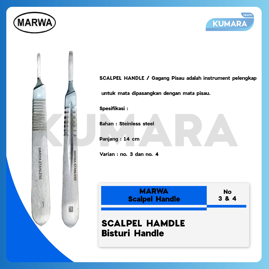 Jual MARWA - Scalpel Handle / Gagang Pisau Bisturi Bedah Operasi ...