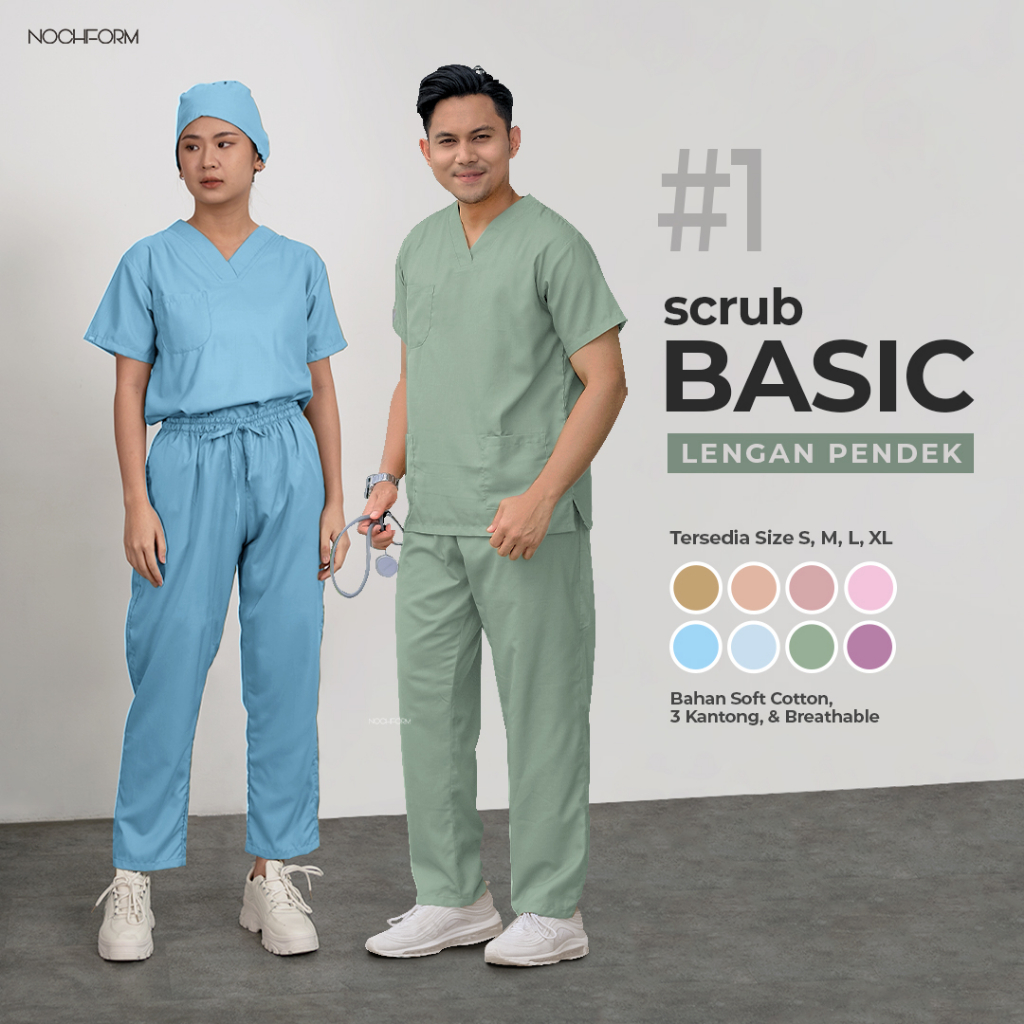 Jual NOCHFORM (VOL 1) Doctor’s Scrub / Set Baju Celana Jaga OKA / Baju OK Perawat/Dokter / Baju ...
