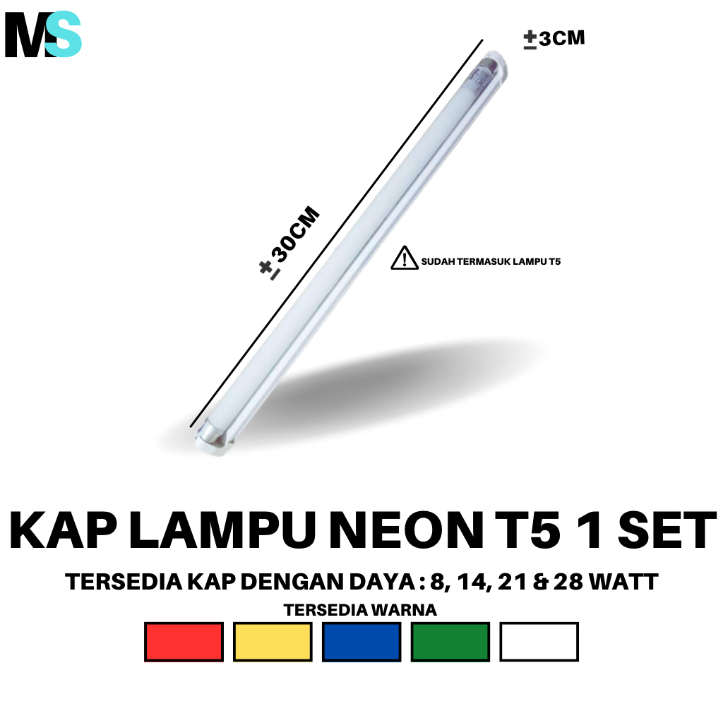 Jual Kap + Lampu T5 1 Set / Kap Lampu Led 1 Set / Kapset Lampu TL / Lampu + Kap Lampu 1 Set ...