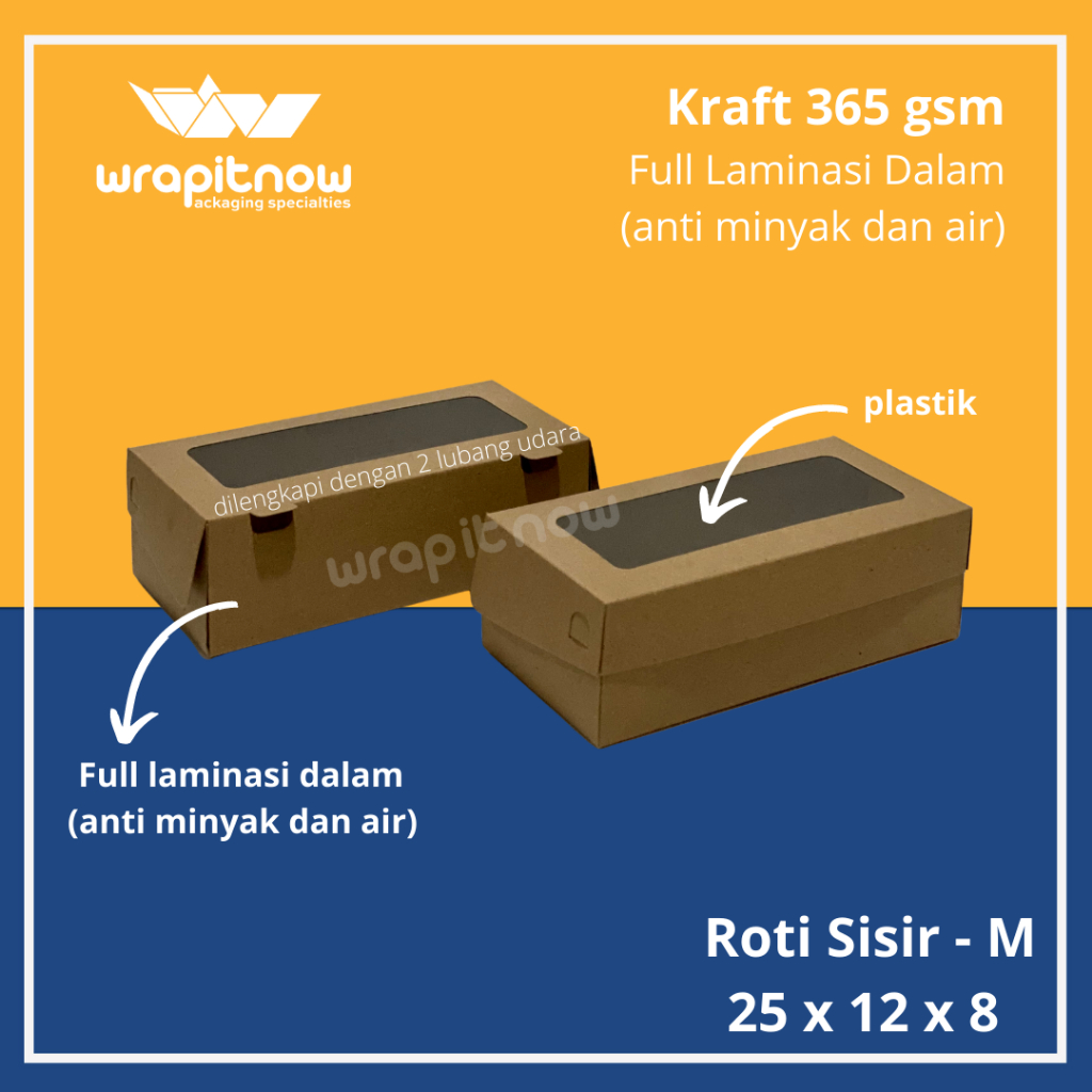 Jual Dus Kraft Box Brownies Bronis Pastry Donat Risoles Pastel Zupa ...