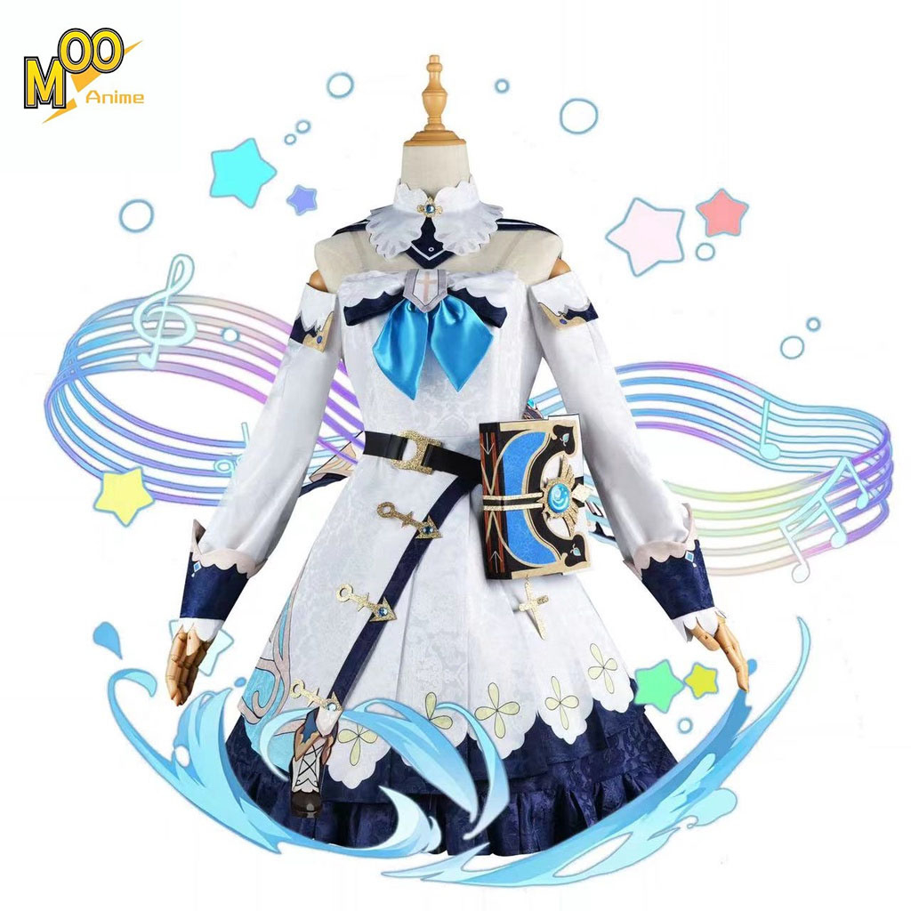 Jual Genshin Impact Barbara Cosplay Costume Dark pattern clothing Set ...