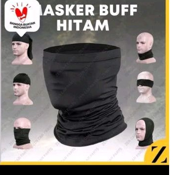 Jual MASKER MOTOR PRIA HITAM POLOS MULTIFUNGSI / MASKER BAFF PREMIUM ...