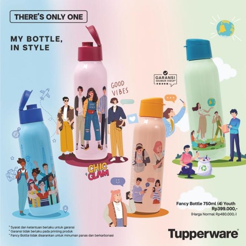 Jual Eco Fancy Bottle 750ml Tupperware | Shopee Indonesia