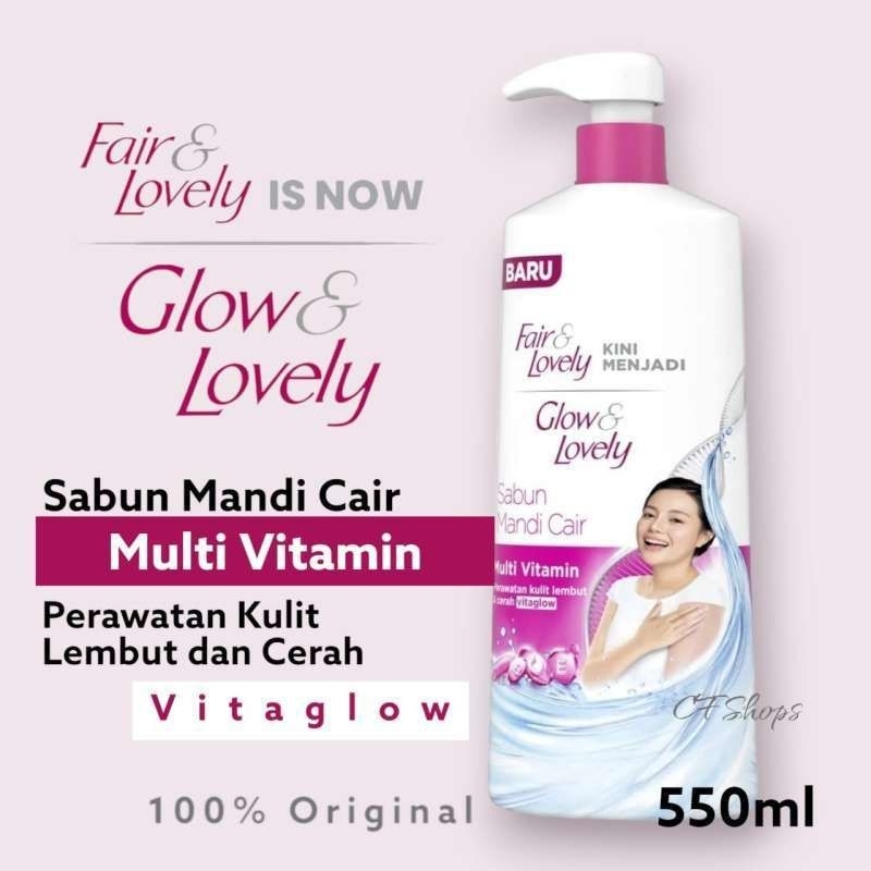 Jual Glow and Lovely Brightening Body Wash with Multivitamin & Niacinamide 400ml / 550mL Botol ...