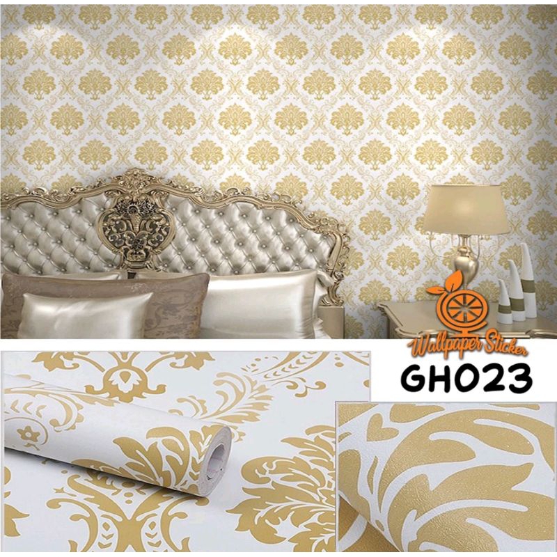 Jual Wallpaper Dinding Batik Gold Bunga Wallpaper Dinding Motif Batik ...