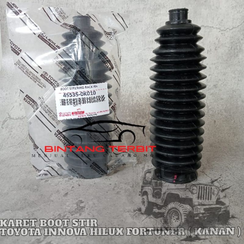 Jual KARET BOOT STIR - BOOT STERING RACK END RH INNOVA HILUX FORTUNER ...