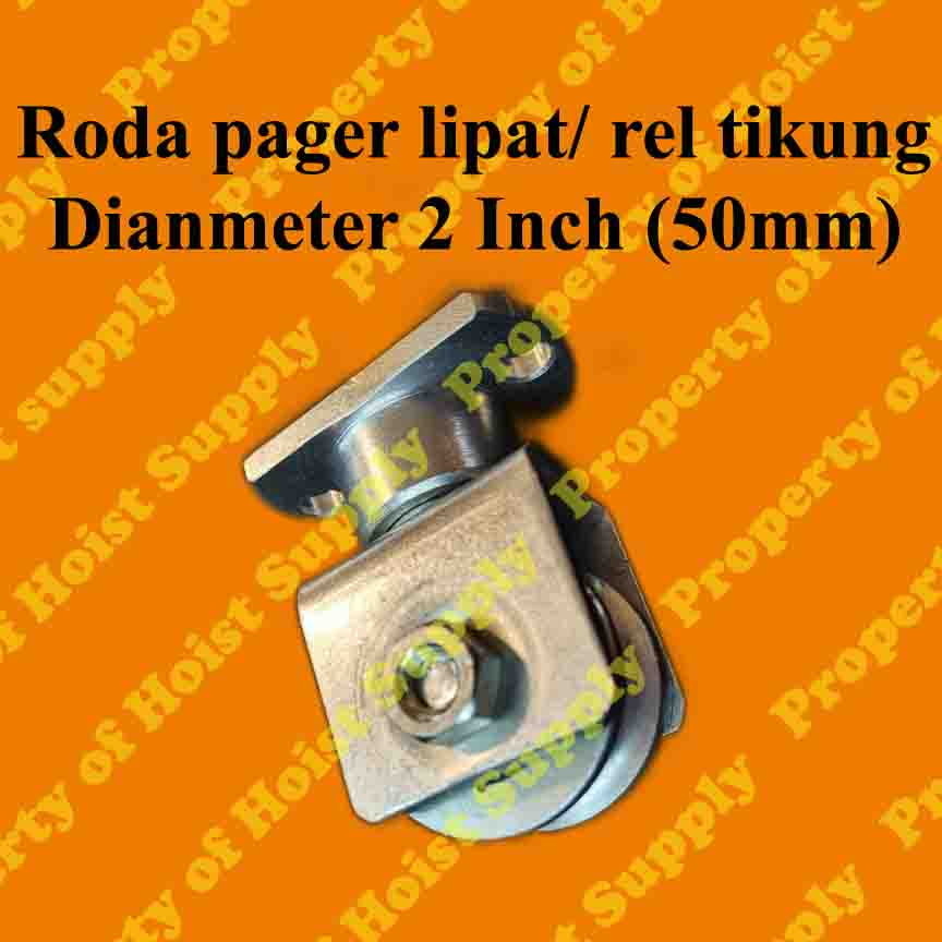 Jual Roda pagar pintu sliding Bull Brand 2 inch (5cm) rel tikung-belok ...