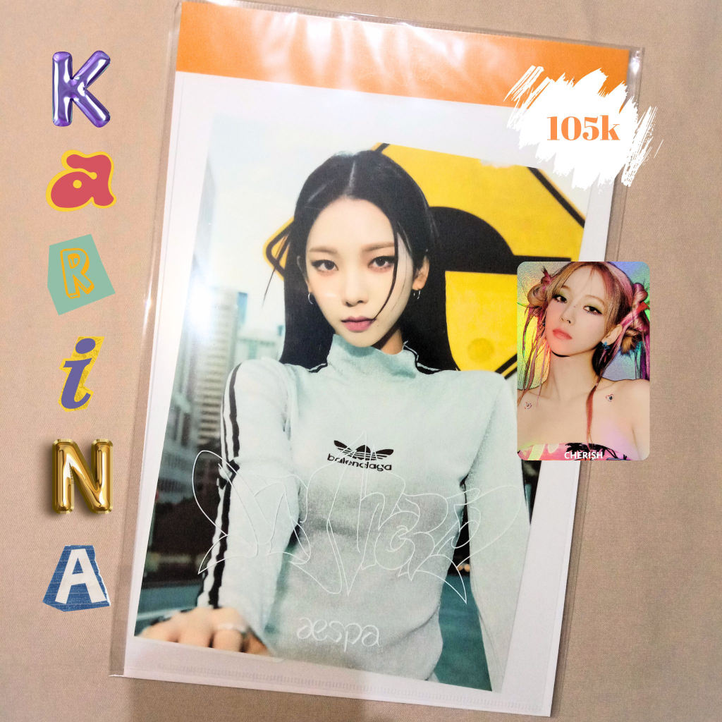Jual (ready) pc aespa karina my world postcard hologram photocard set ...