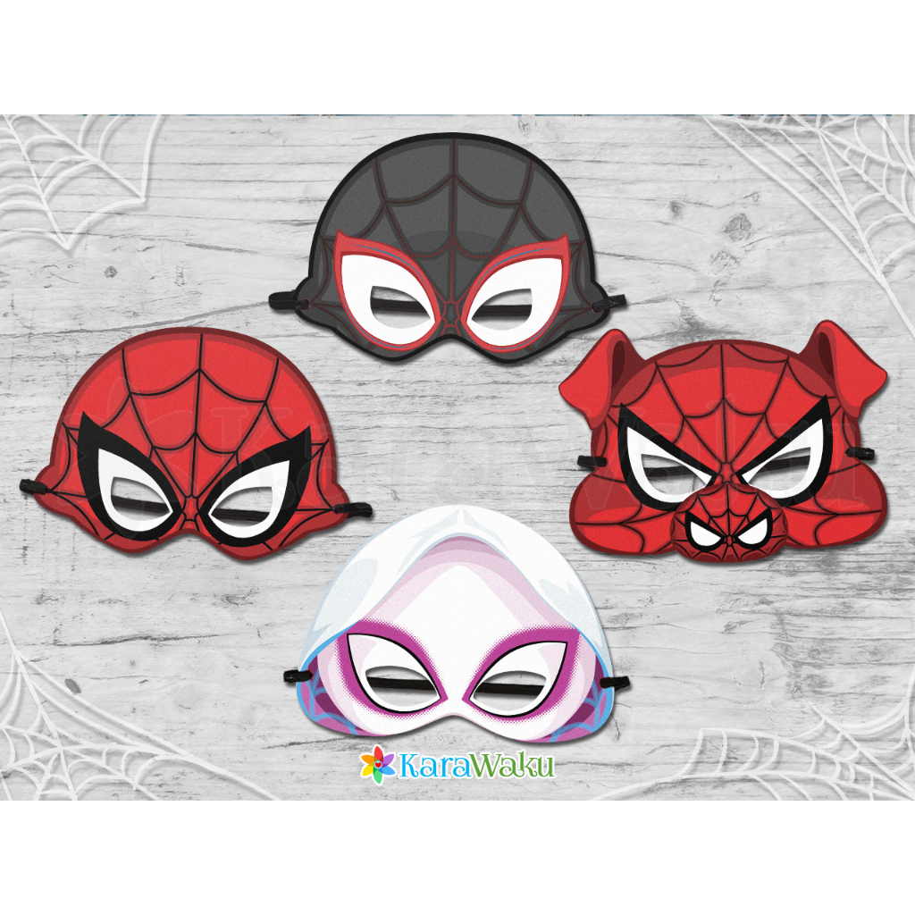 Jual Topeng Pesta Ultah Anak/ Birthday Party Mask Superhero Spiderman ...