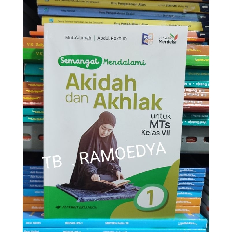 Jual Buku Akidah dan Akhlak MTs kelas VII Kurikulum Merdeka Erlangga | Shopee Indonesia