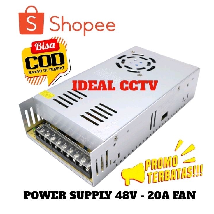 Jual Switching Power Supply PSU 48V 20A High Quality, 48 Volt 20 Ampere Fan | Shopee Indonesia