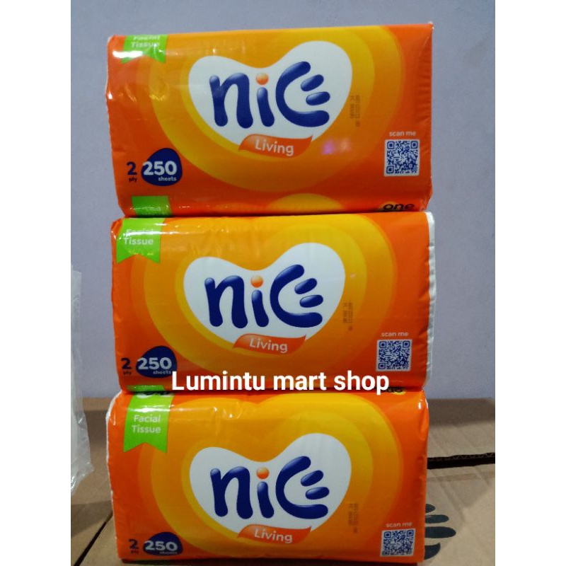 Jual Tissue Nice 250 sheet 2 ply. Paket 3 pcs | Shopee Indonesia