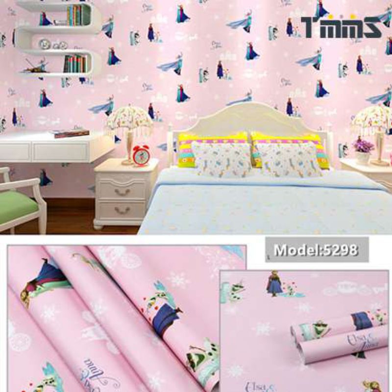 Jual Wallpaper Dinding Karakter Avengers Mickey Mouse Minnie Mouse Doraemon Princess Frozen Tayo ...