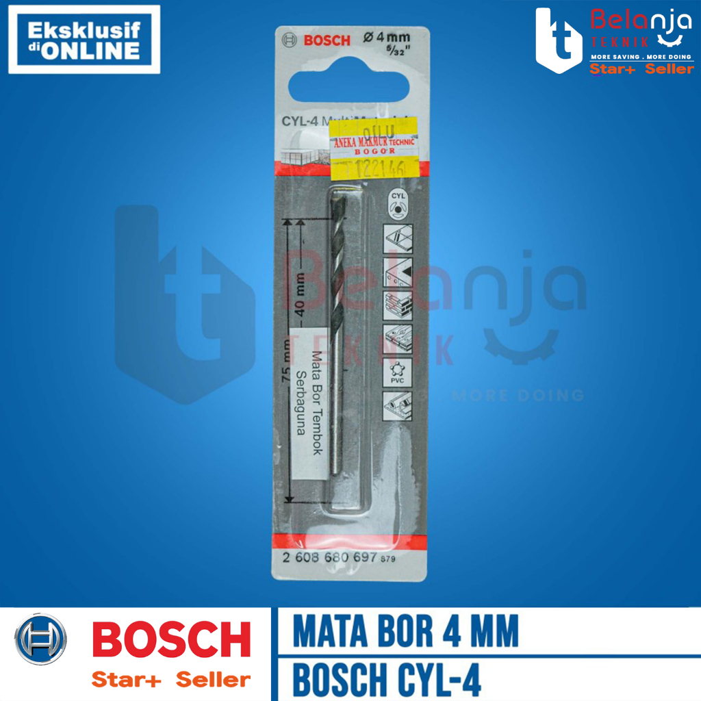Jual BOSCH Mata Bor Multi Material 4 mm CYL 4 CYL4 Multipurpose Drill ...