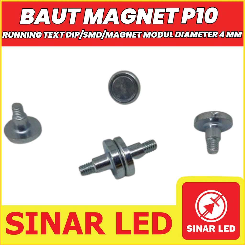 Jual Baut Magnet Pendek M4 Panel Module Modul LED P10 Running Text DIP ...