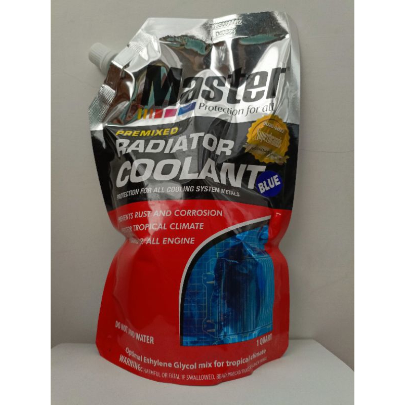 Jual Master Radiator Coolant Premix BLUE Refill 1Liter / Air Radiator ...