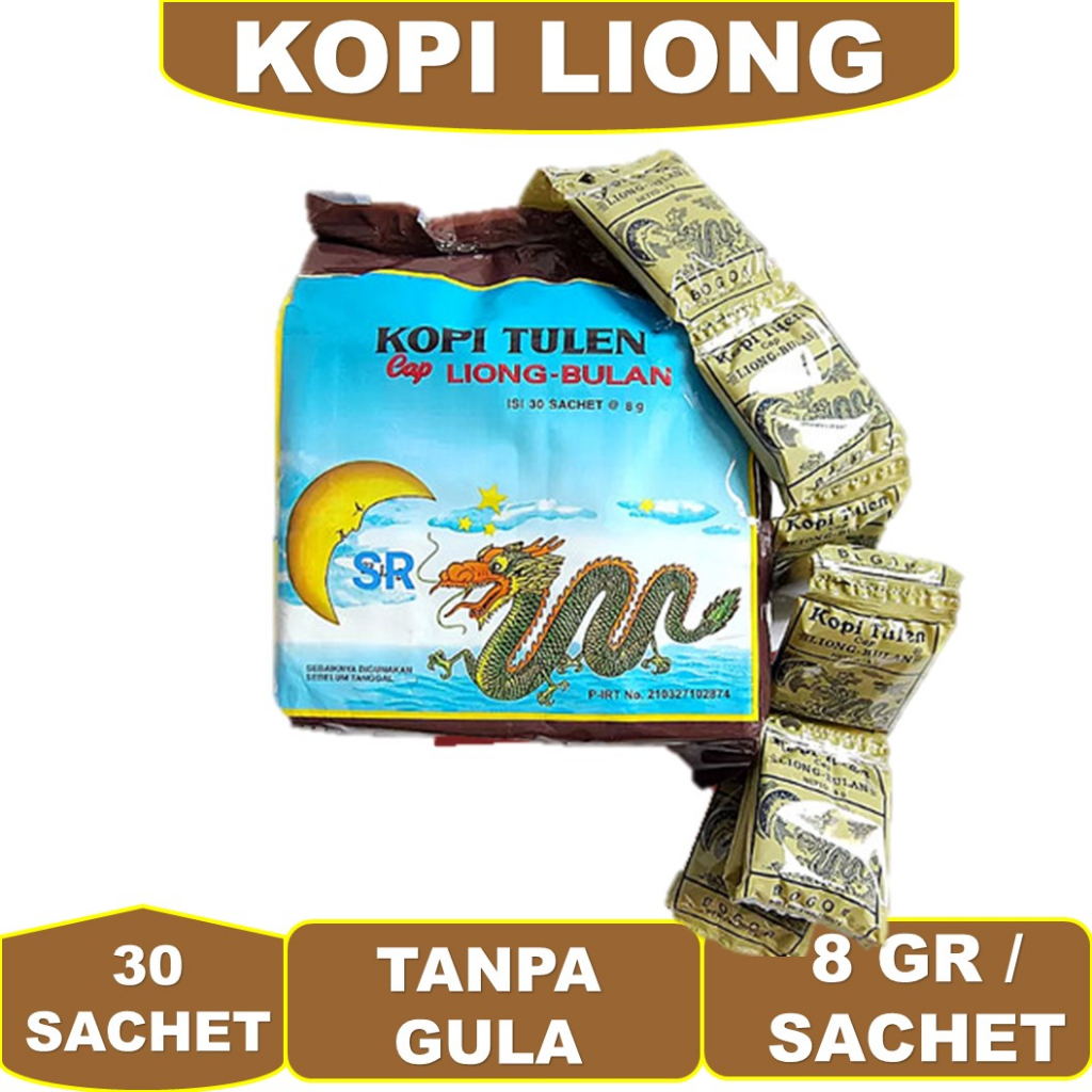Jual KOPI LIONG BULAN TANPA GULA 1 PACK ISI 30 PCS | Shopee Indonesia