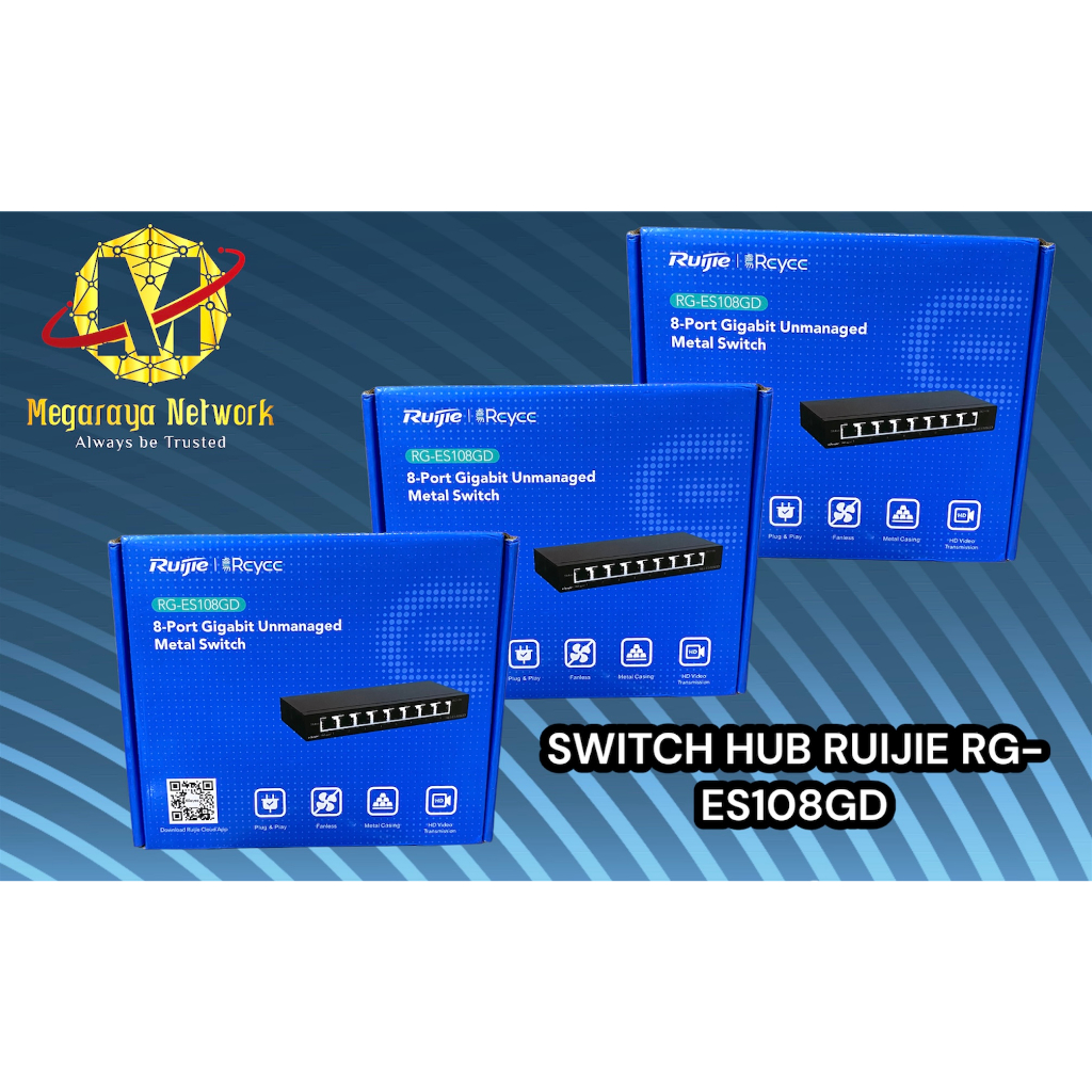 Jual SWITCH HUB RUIJIE RG-ES108GD GIGABIT | Shopee Indonesia