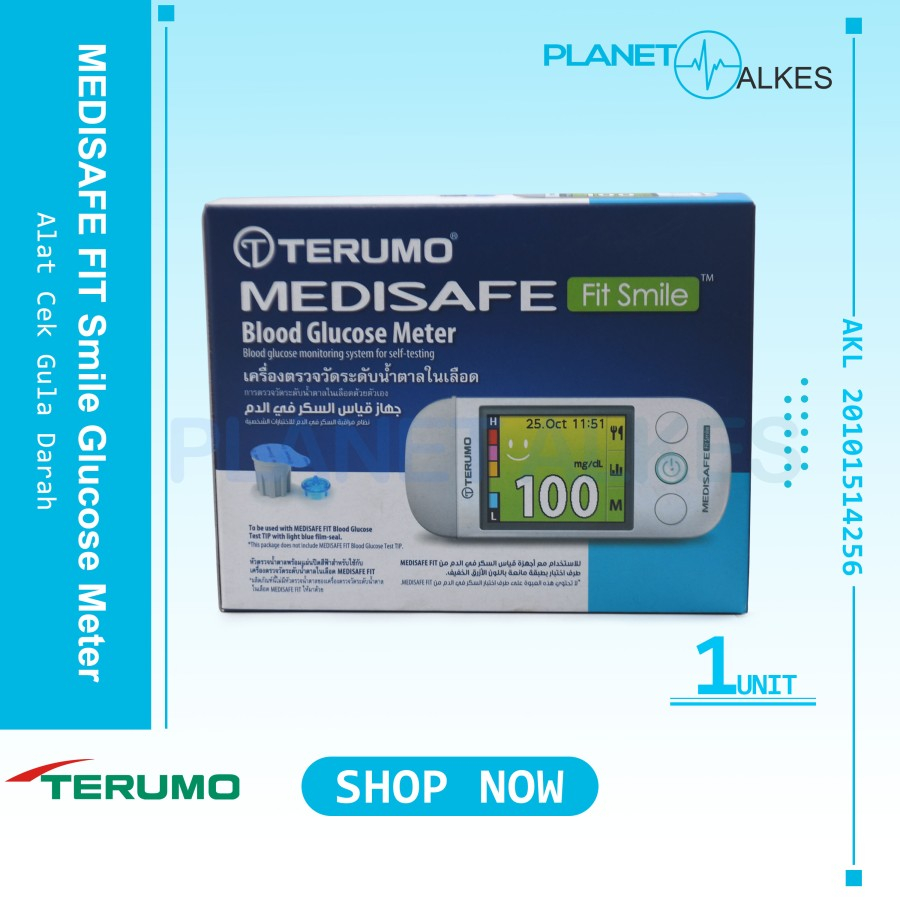Jual TERUMO Medisafe Fit Smile Meter Alat Cek Gula Darah Blood Glucose ...