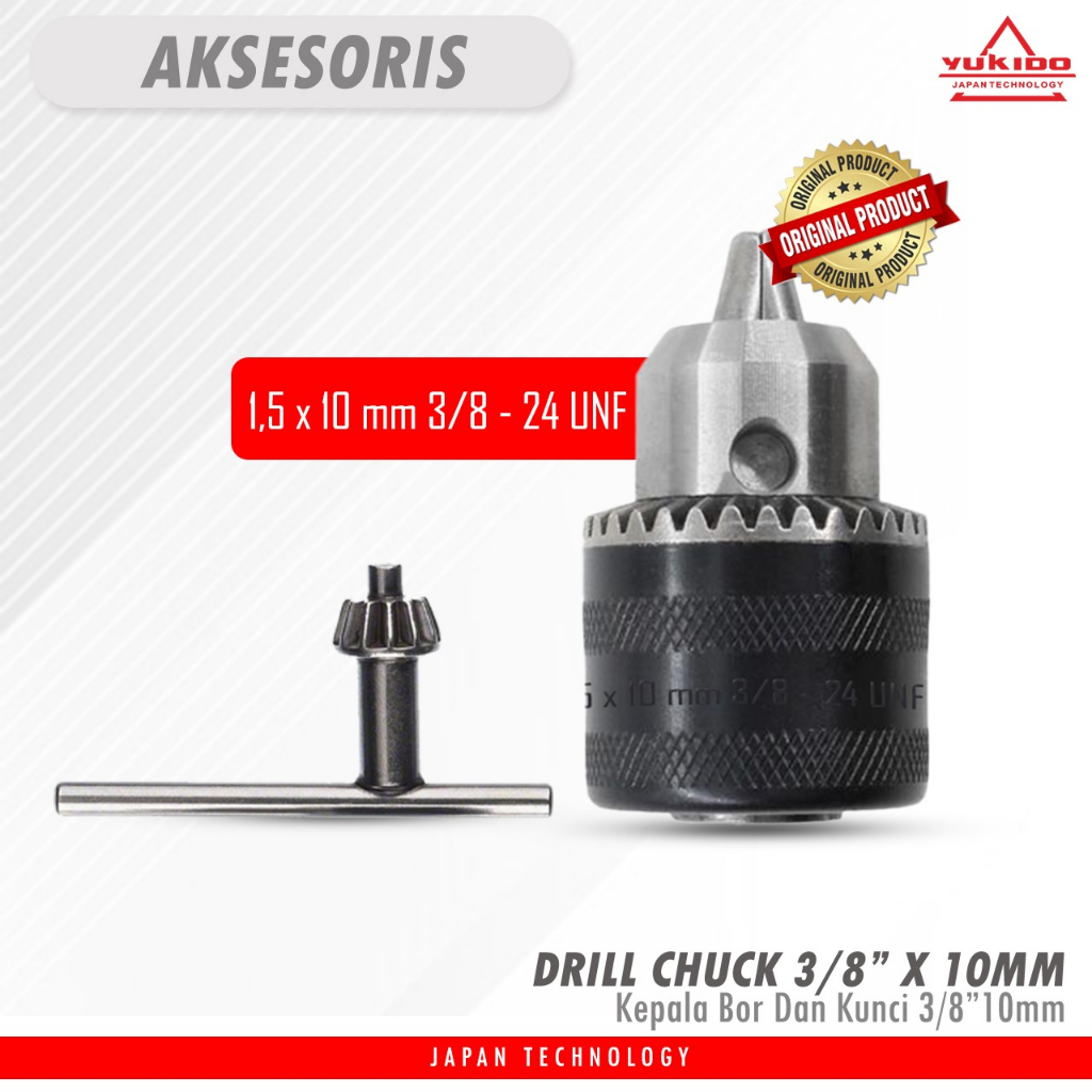 Jual Sparepart Maktec MT60 Kepala Bor 10mm Drat Drill Chuck 3/8 Inch ...