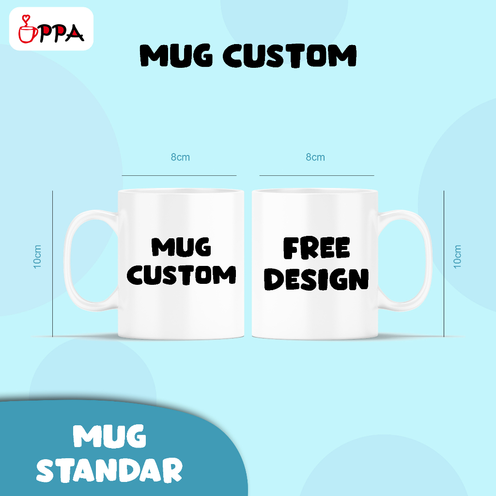 Jual MUG STANDAR CUSTOM SATUAN / MUG CUSTOM / GELAS CUSTOM (PALING ...