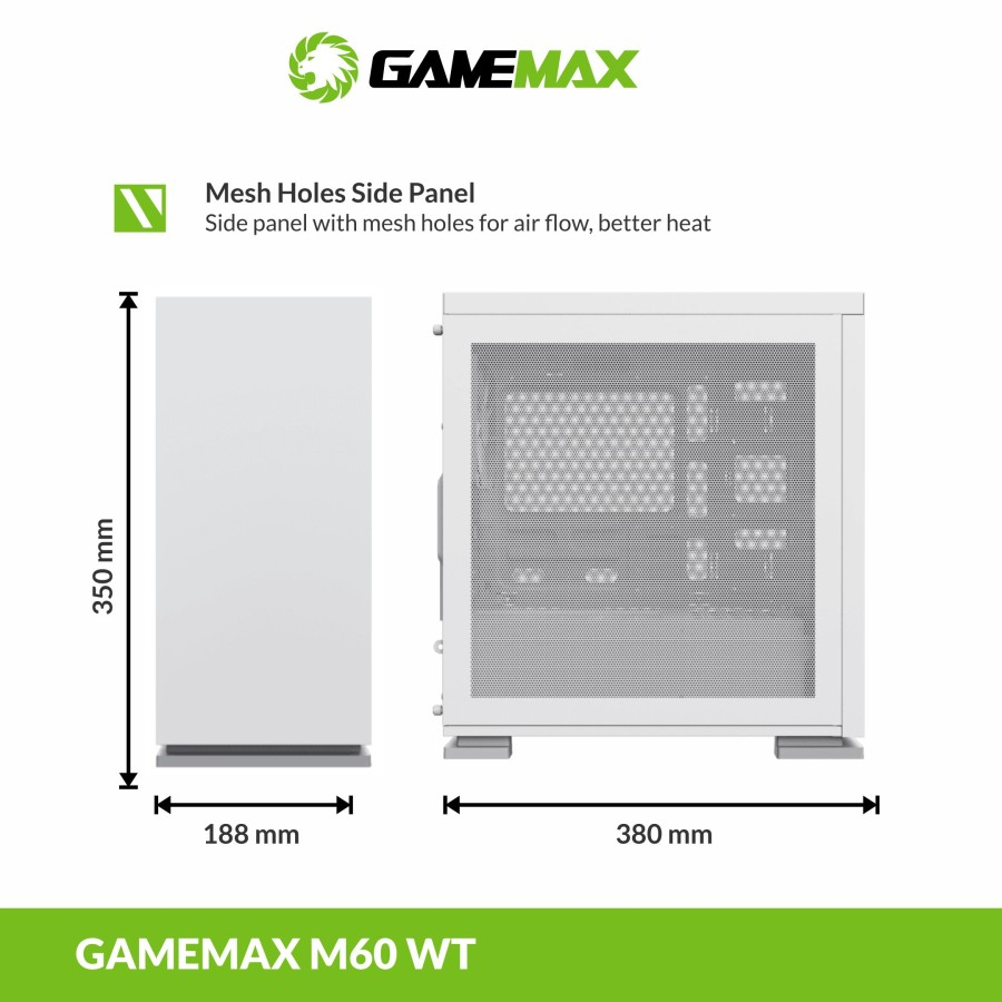 Jual GameMax M60 Dual Mesh mATX Gaming PC Case | Shopee Indonesia