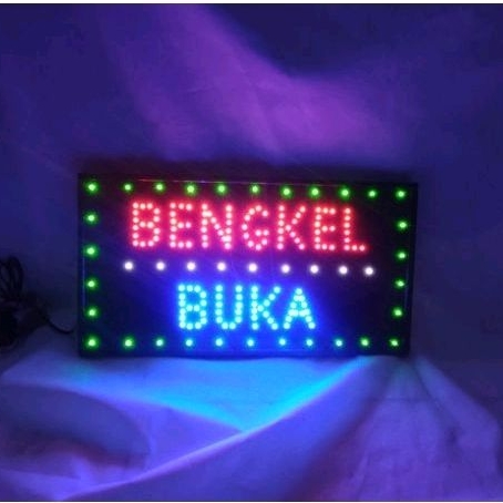 Jual tulisan lampu LED BENGKEL BUKA | Shopee Indonesia