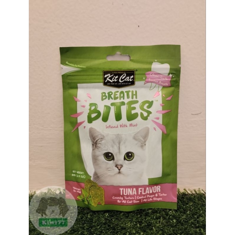 Jual Snack Kucing Dental Kit Cat Breath Bites Tuna Flavor 60g | Shopee ...