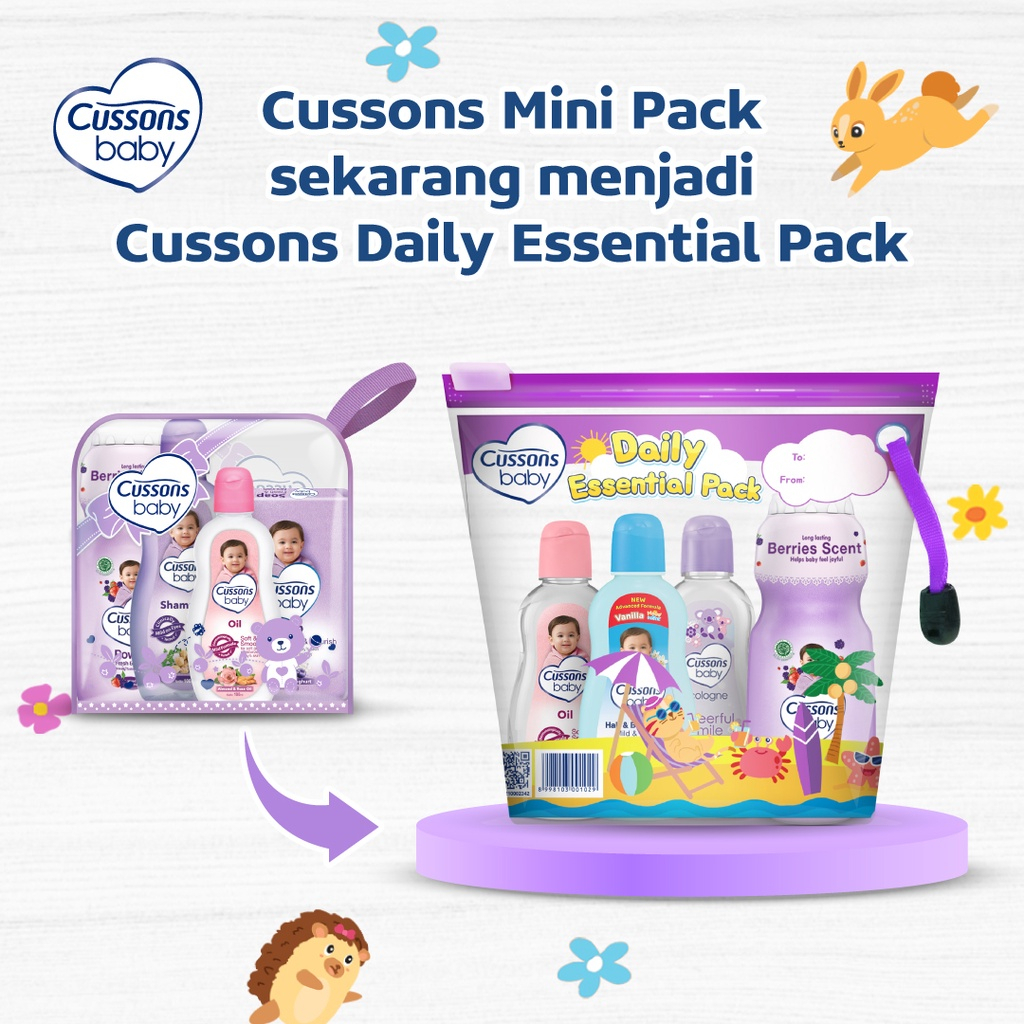 Jual Free Minyak Telon - Cussons Baby Mini Bag daily Care Set - Cussons ...