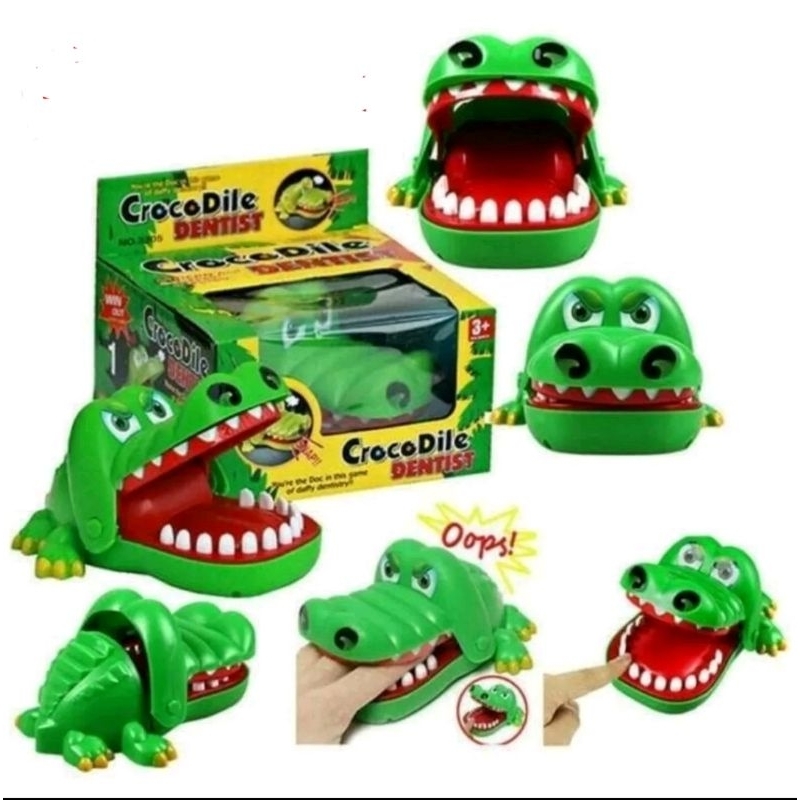 Jual Mainan anak Buaya ukuran XL gigit gigi crocodile dentist | Shopee ...