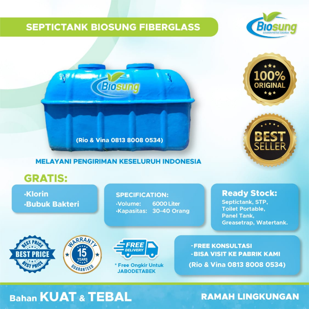 Jual Septic Tank Biosung 6000 Liter - Biofil - Biotank - Biotech ...
