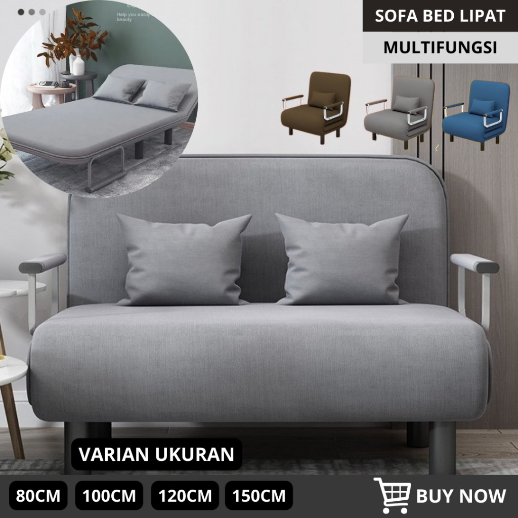 Jual Sofa Bed Lipat Multifungsi Kursi Lipat Minimalis Sfc Sofabed Ukuran 80/100/120/150Cm ...