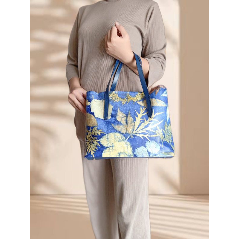 Jual Tas kulit sapi Ecoprint | Shopee Indonesia