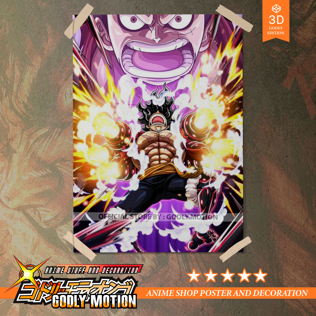 Jual POSTER 3D MOTION - LUFFY SNAKE MAN - POSTER ANIME BERGERAK ...