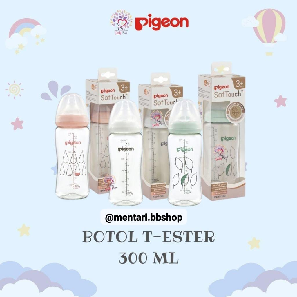 Jual PIGEON BOTOL SOFTOUCH T-ESTER 200ML DAN 300ML WIDE NECK | Shopee Indonesia