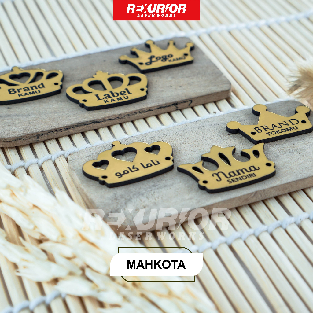 Jual Label Akrilik GOLD ( Serat Mirip Stainless ) Tas, Mahar & Pakaian ...