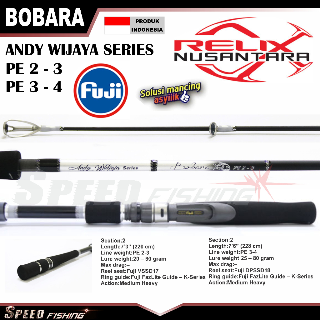 Jual Joran Pancing Relix Nusantara Bobara Andy Widjaya Series Joran Popping | Shopee Indonesia