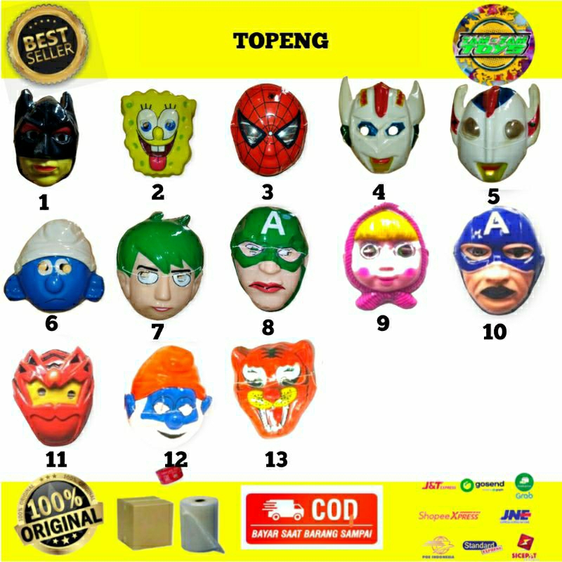 Jual MAINAN ANAK TOPENG KARAKTER AVENGERS SUPER HERO | Shopee Indonesia