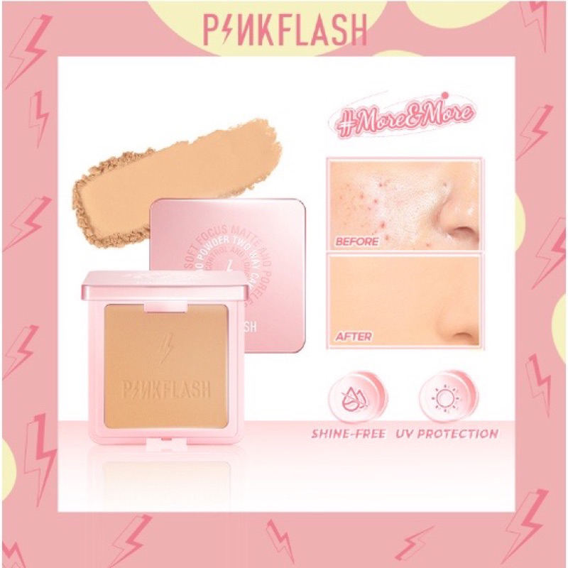 Jual PINKFLASH Duo Powder Two Way Cake | Shopee Indonesia