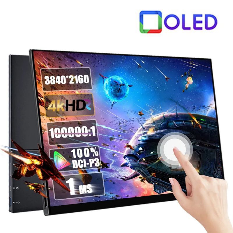 Jual Porpoise portable monitor 15.5 inch 4k UHD AMOLED HDMI USB TYPE C ...