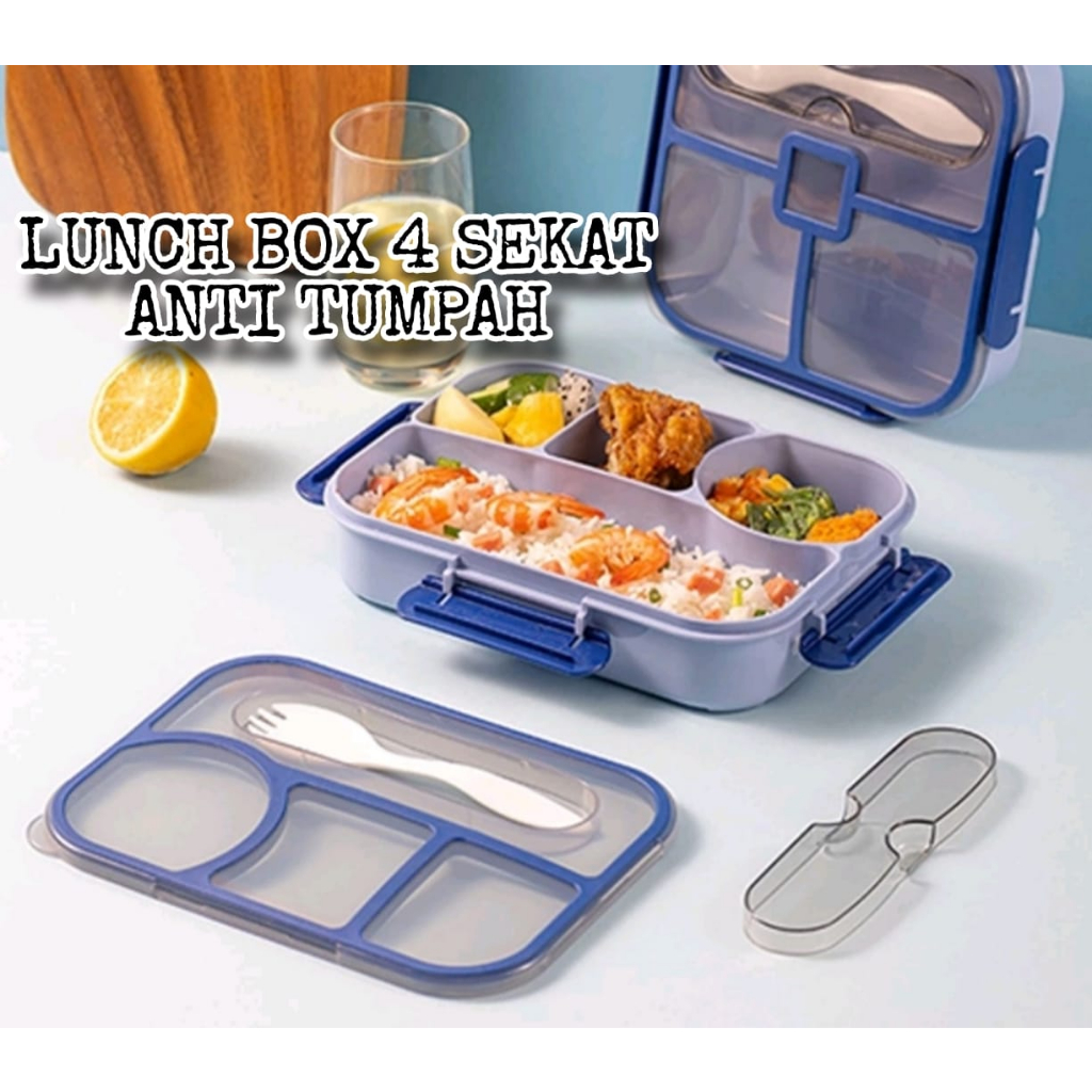 Jual Lunch Box 4 Sekat Kotak Bekal Bento Set 4 Layer / Kotak Makan 4 Sekat Anak Dan Dewasa ...
