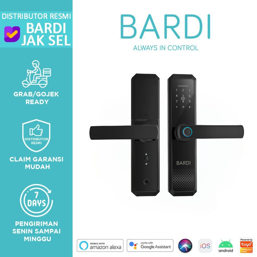 Jual Bardi Smart Door Lock Lite Version RFID Fingerprint - Handle Pintu ...
