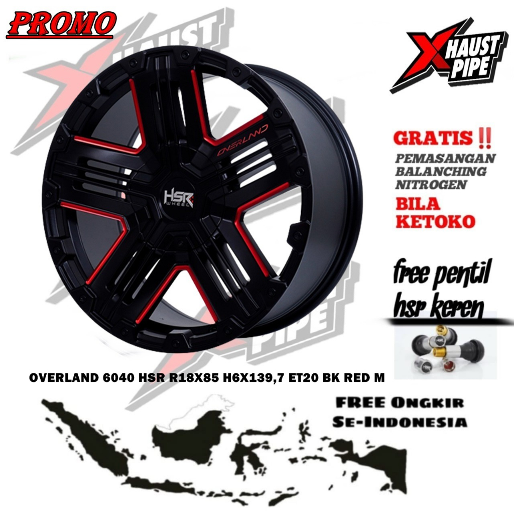Jual PROMO VELG MOBIL HSR OVERLAND R18 PCD 6X139.7 PNP PAJERO FORTUNER ...