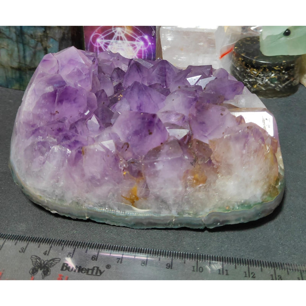 Jual Natural Dekorasi Amethyst Druzy Geode Brazil Polished | Shopee ...
