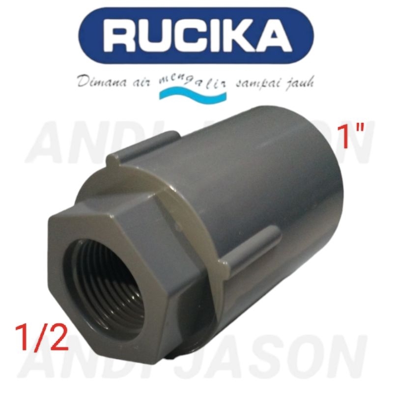 Jual F SOK PVC 1/2 X 1 RUCIKA AW TEBAL SOK DRAT DALAM 1/2 X 1 INCI SDD ...